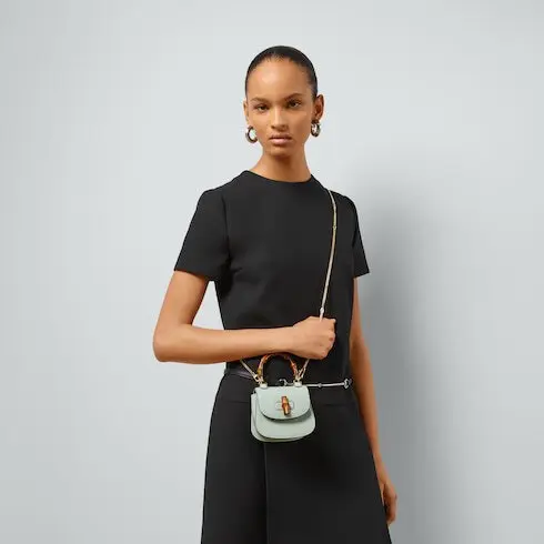 Gucci Bamboo 1947 Mini Bag - Pale Green Leather | Editorialist
